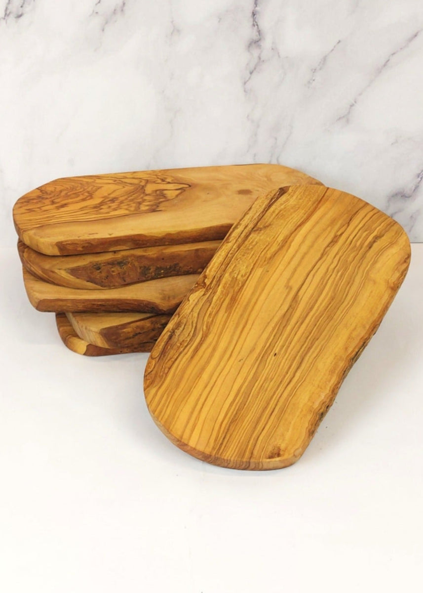 Olive Wood Rustic Oval Cheese Board – Full Olive